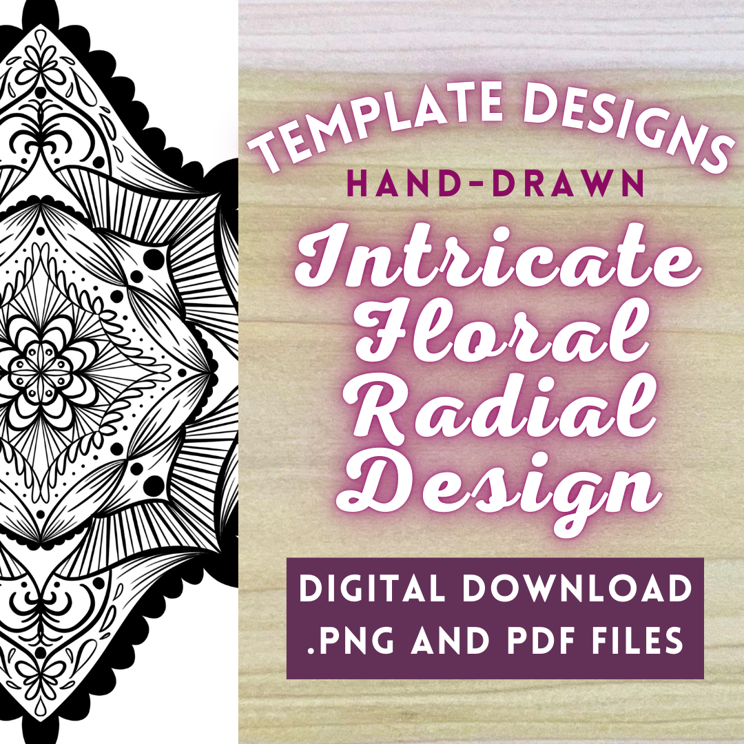 Intricate Floral Radial Design/Mandala Template – It's David and Renee