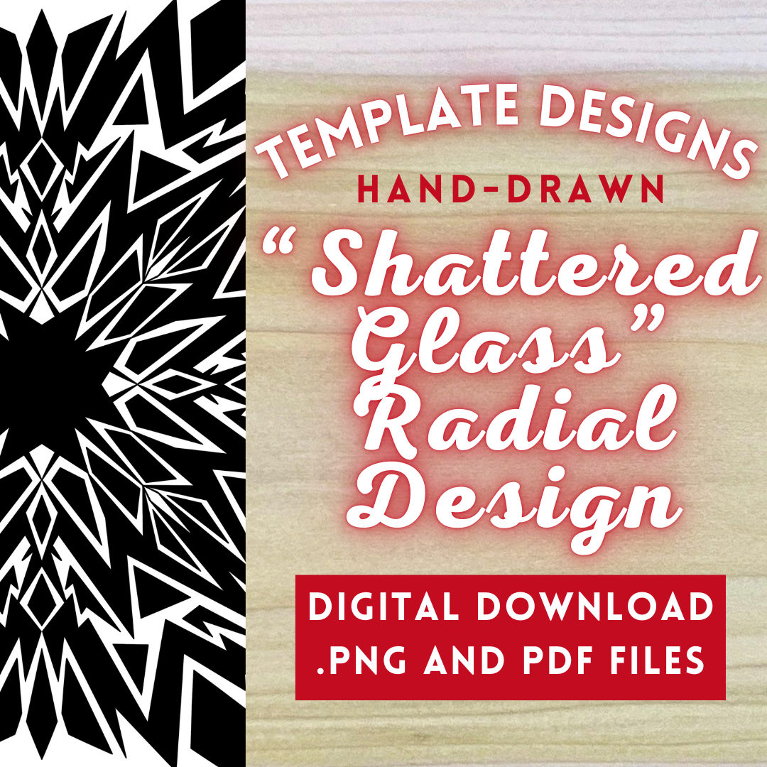 "Shattered Glass" Radial Design Template – It's David and Renee